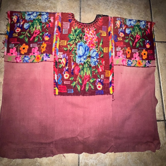 Tops | Vintage Guatemalan Native Huipil Hand Embroidered Multicolor ...